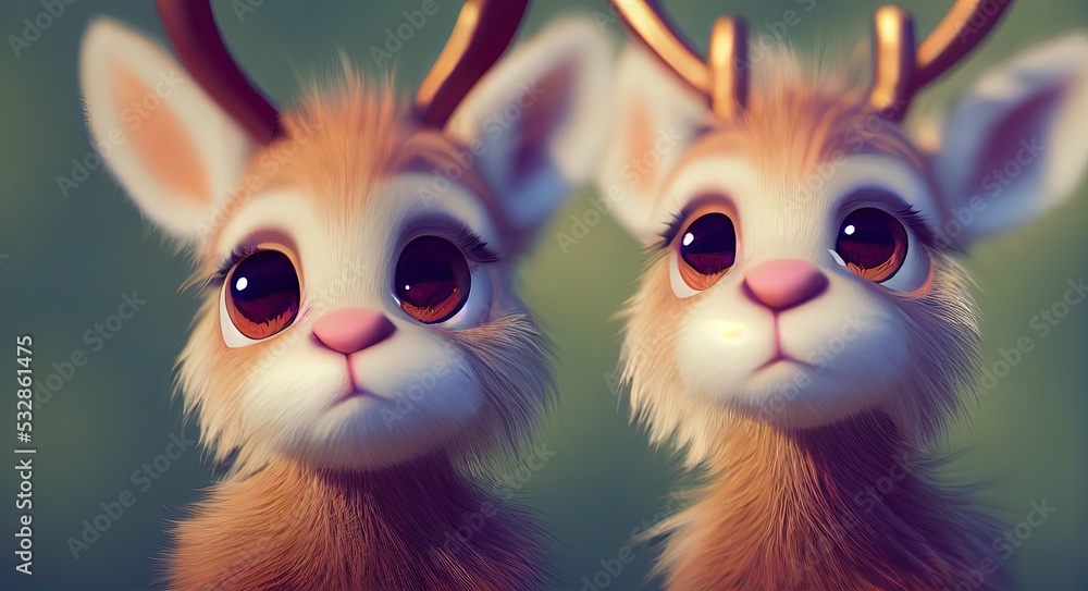 An adorable animal created by artificial intelligence using a 3D CGI ...