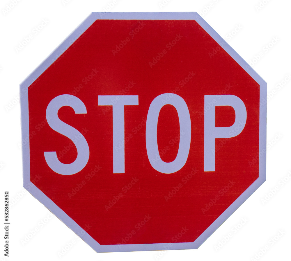 Red stop sign on transparent background Stock Photo | Adobe Stock