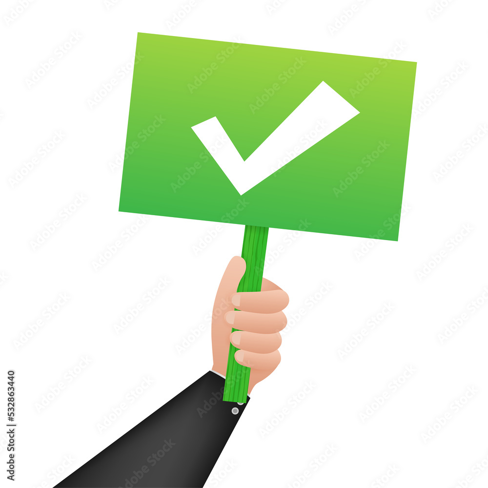 Check mark icon. Business satisfaction support. Green check mark icon ...