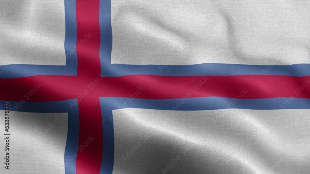 Flag Of Faroe Islands - Highly detailed animation of the Faroe Islands ...