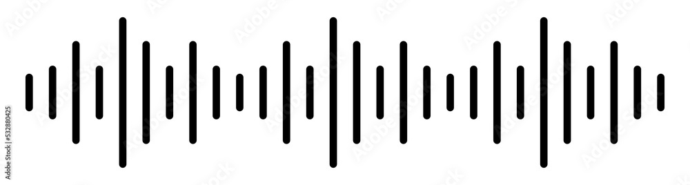 Sound Wave Music Volume Icon Symbol for Logo, Apps, Pictogram, Website ...