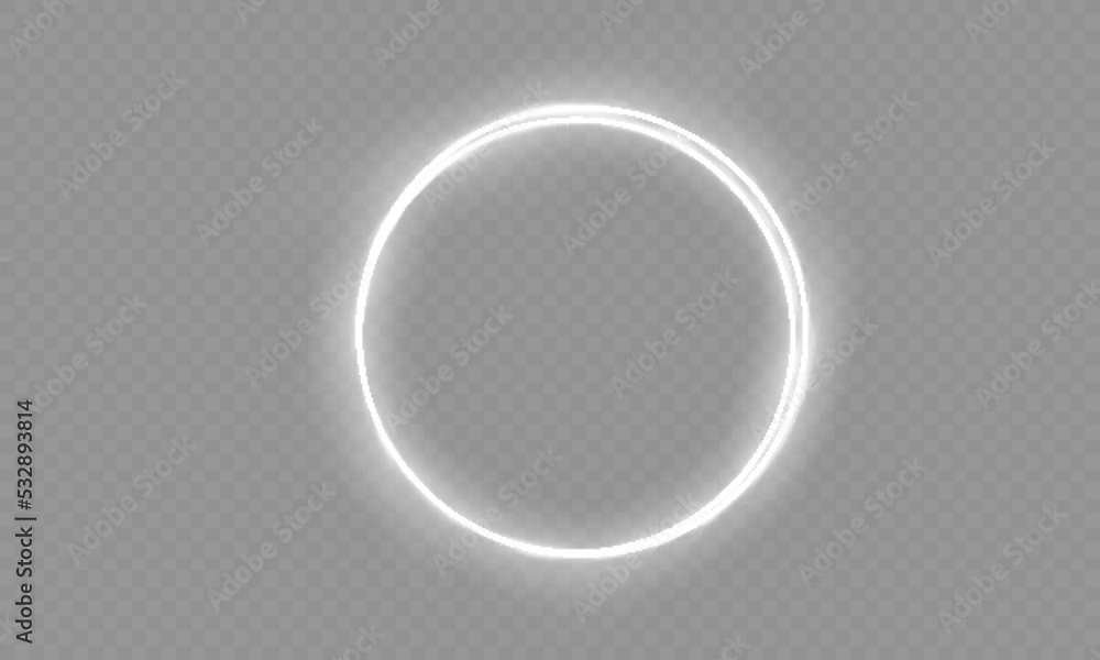 Glowing trail effect on transparent background. Modern magical magic ...