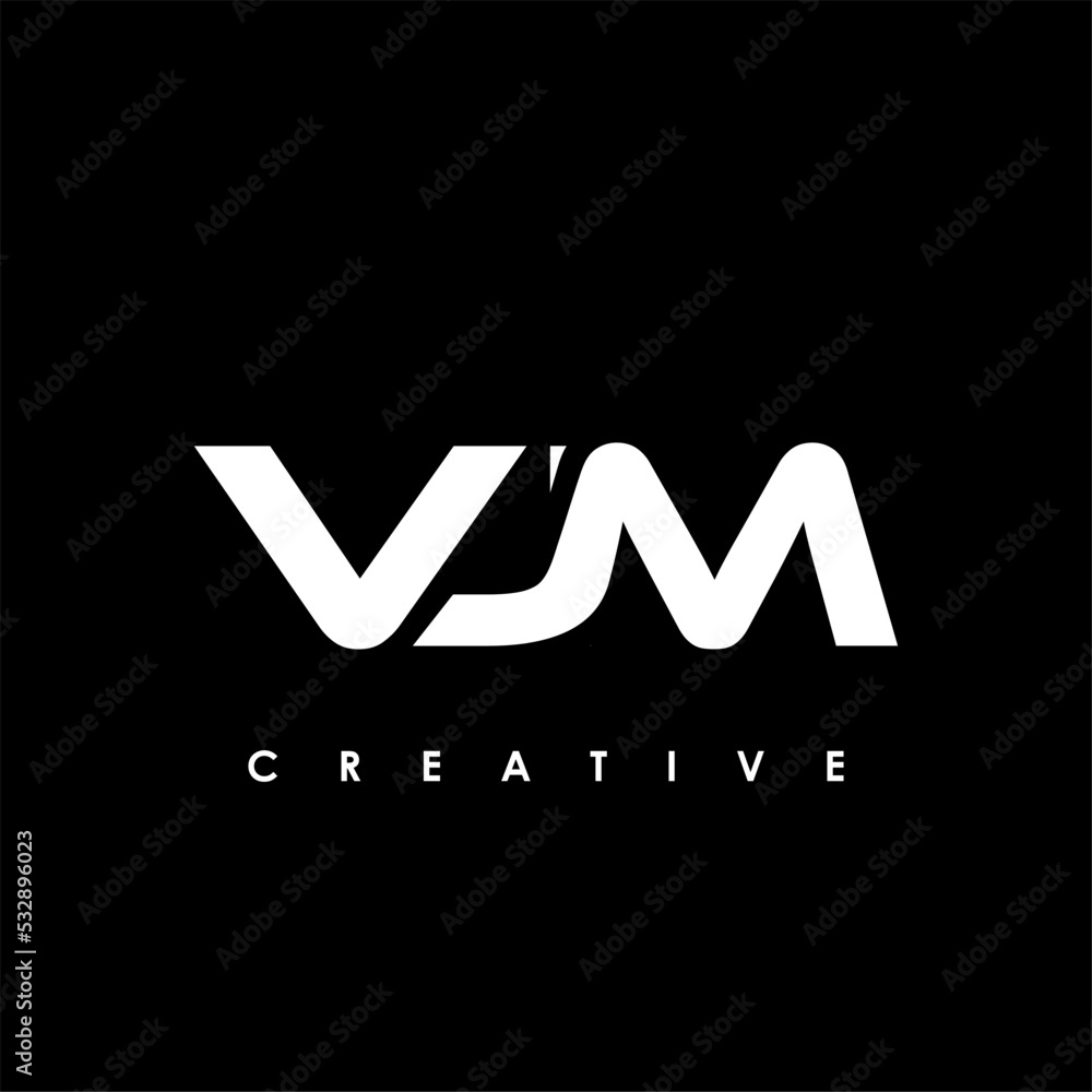 VJM Letter Initial Logo Design Template Vector Illustration Stock ...