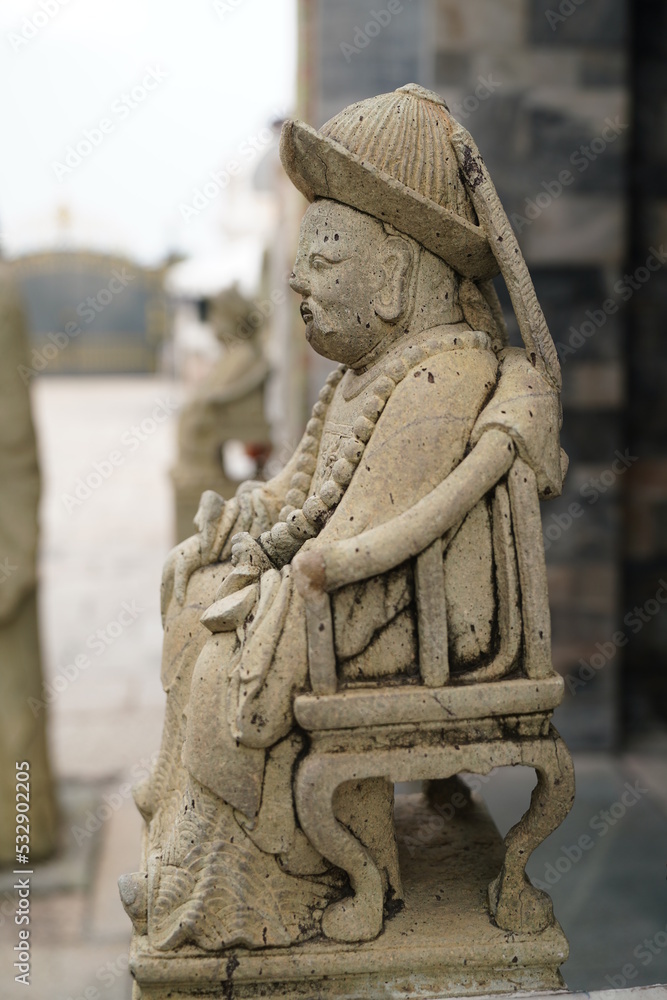 Chinese granite dolls in the Temple of the Emerald Buddha Bangkok ...