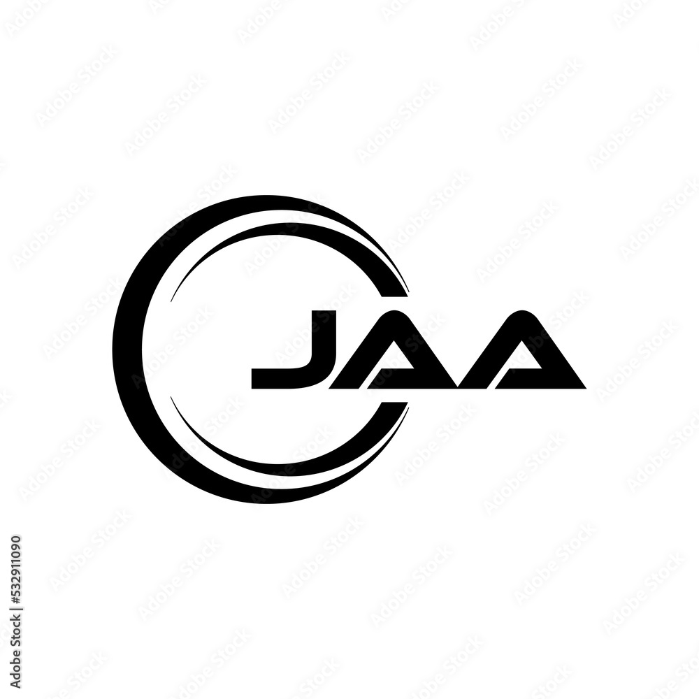 JAA letter logo design with white background in illustrator, cube logo ...