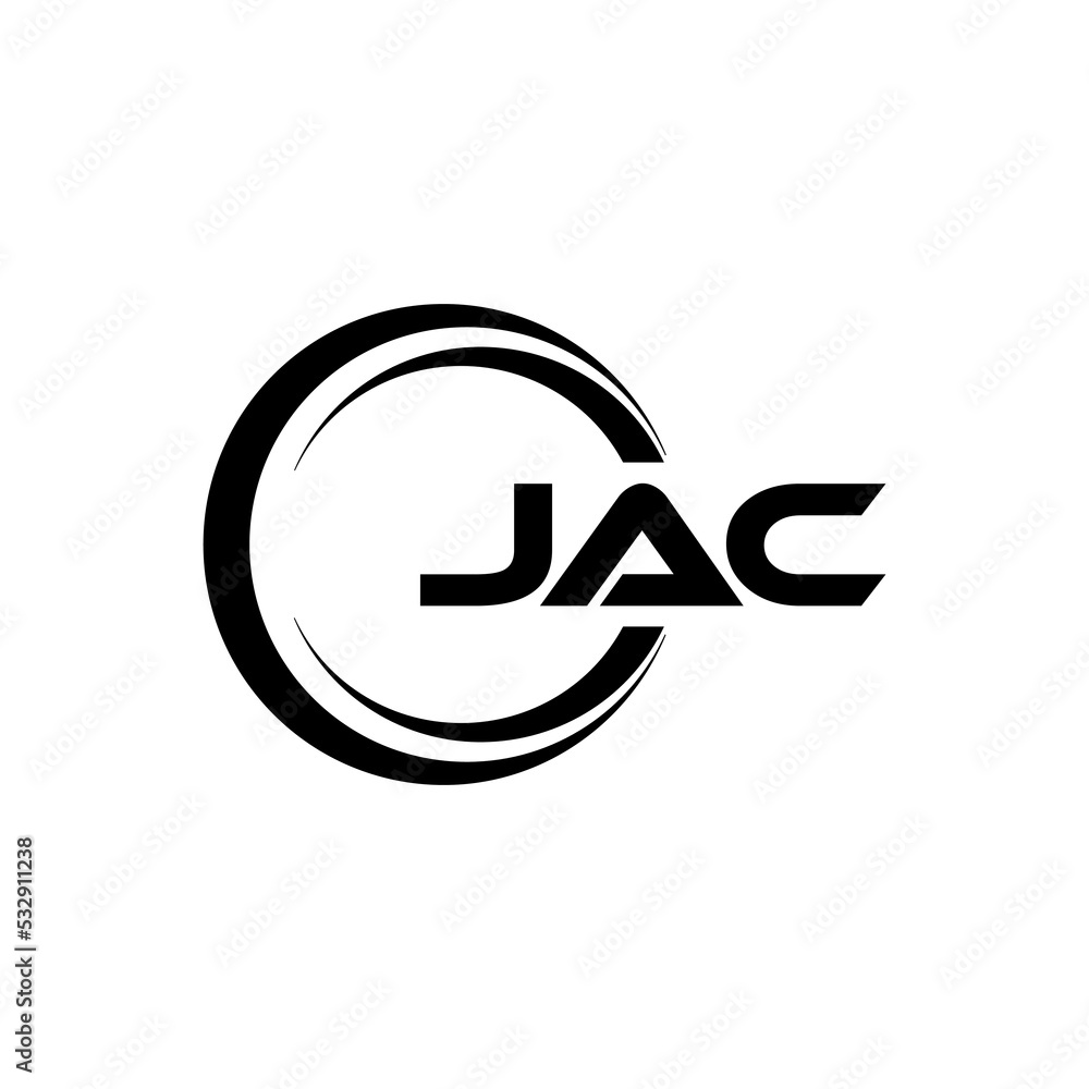 JAC letter logo design with white background in illustrator, cube logo ...