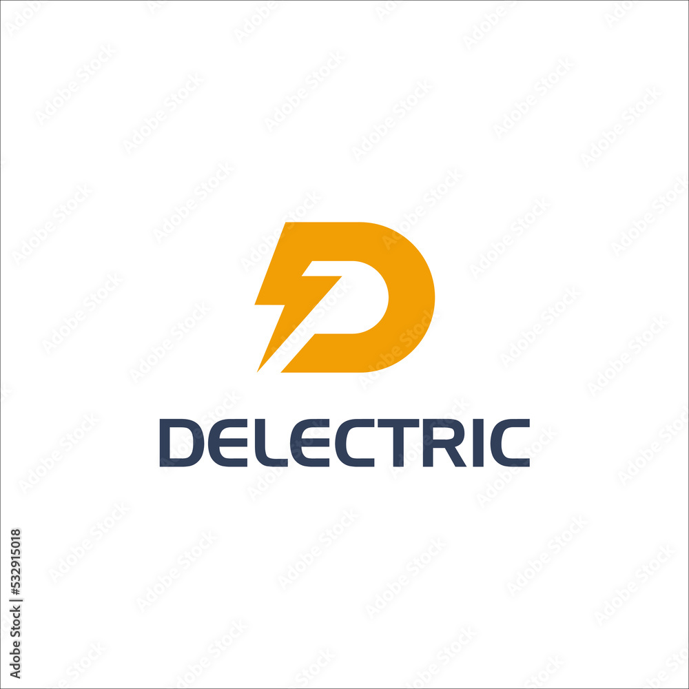 Initial D electric energy logo vector template Stock Vector | Adobe Stock