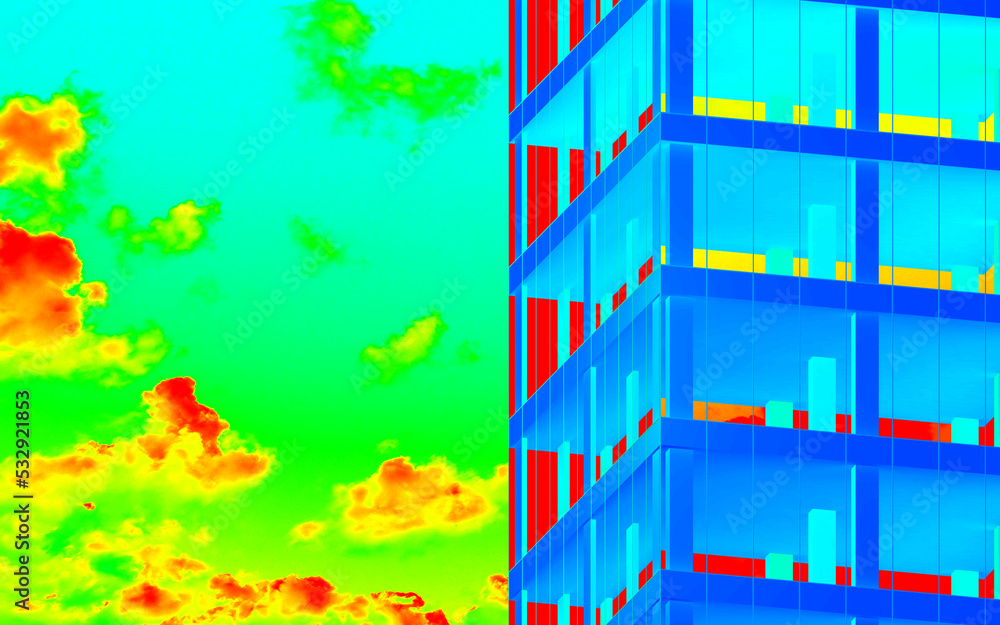 architecture, building section in 3d graphics, as a "prototype" with ...