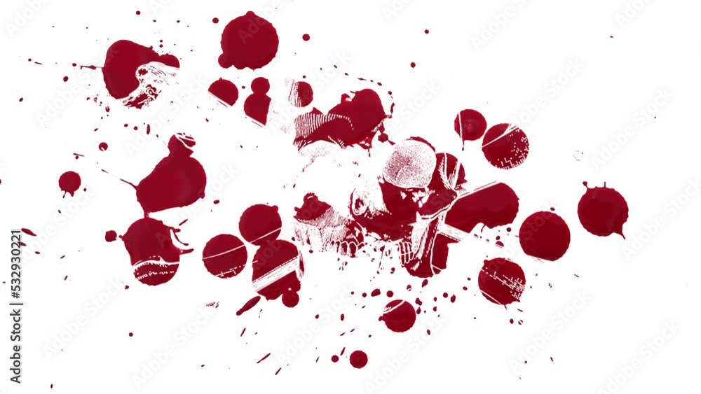 Skull and bones and blood. Pirate skull and cross bones graphic is ...