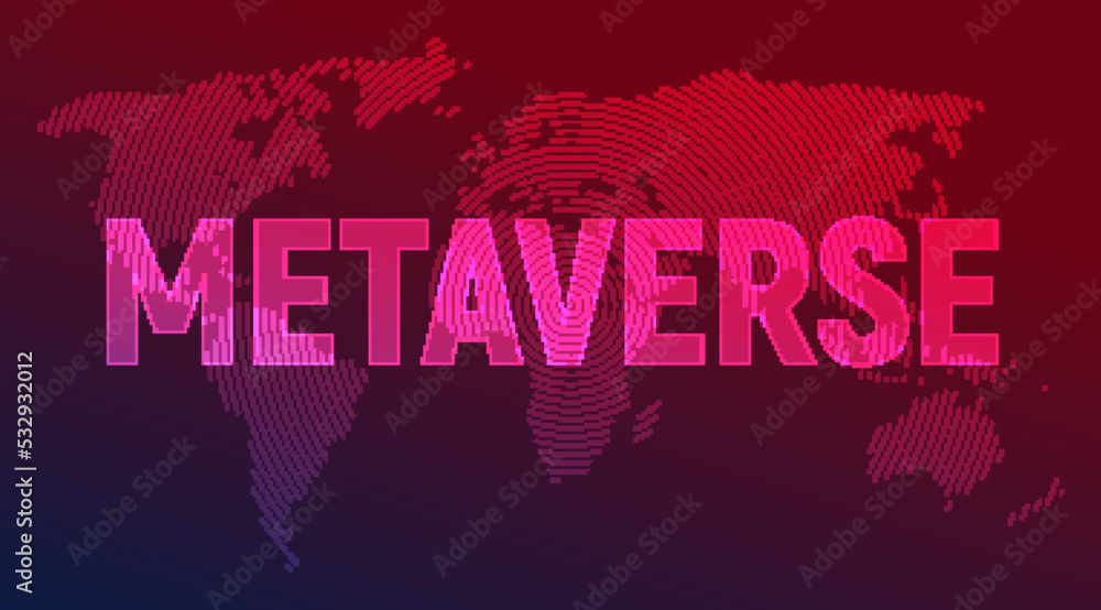 Metaverse background game 3d abstract cyber technology logo. Futuristic ...