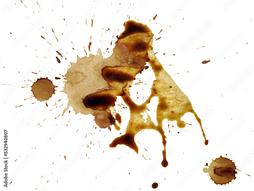 Coffee splatter spray, png stock photo file cut out and isolated on a ...
