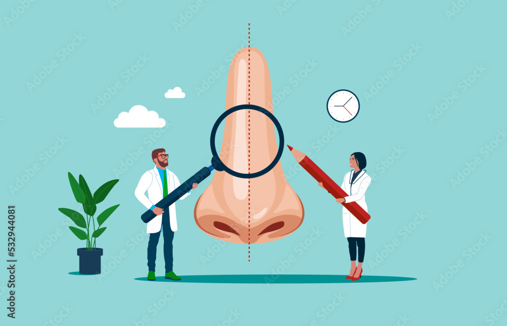 Plastic beauty operation. Correction of nose, changing nasal shape ...