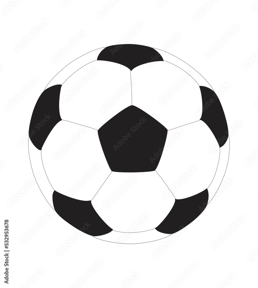 Soccer ball or Football template with natural color uses for sports ...