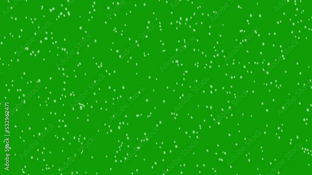 snowfall seamless loop effect animation on green screen background ...
