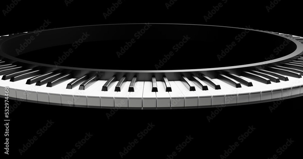 piano keyboard 3d render made in blender piano floating in space Stock ...