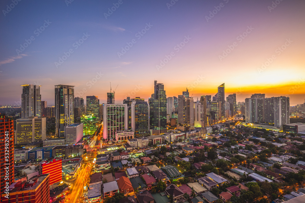 skyline of makati in manila, philippines Stock Photo | Adobe Stock