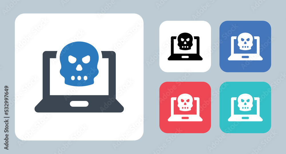 Vetor de Cyber Crime icon - vector illustration . Cyber, crime, hacker ...