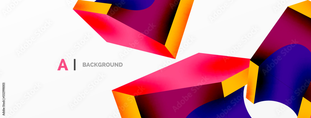 Abstract background - 3d abstract shape. Wallpaper for concept of AI ...