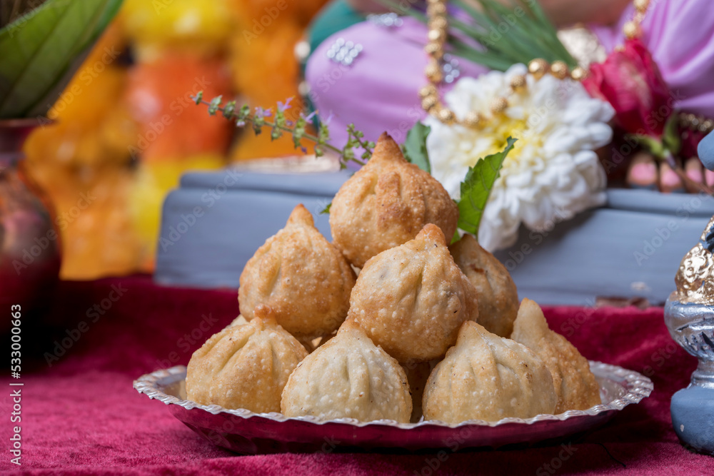 Ganesh Puja - Sweet Modak food offered on Ganpati festival or Chaturthi ...