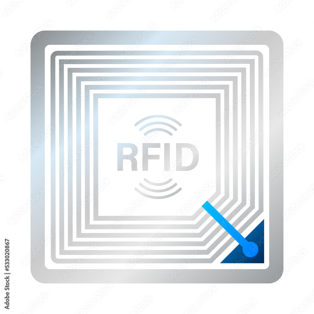RFID Radio Frequency IDentification. Technology concept. Digital ...
