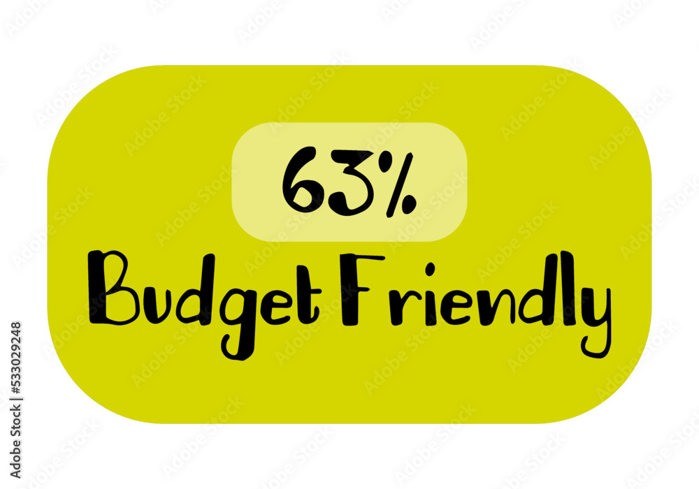 Budget Friendly sign tag warning banner vector art illustration ...