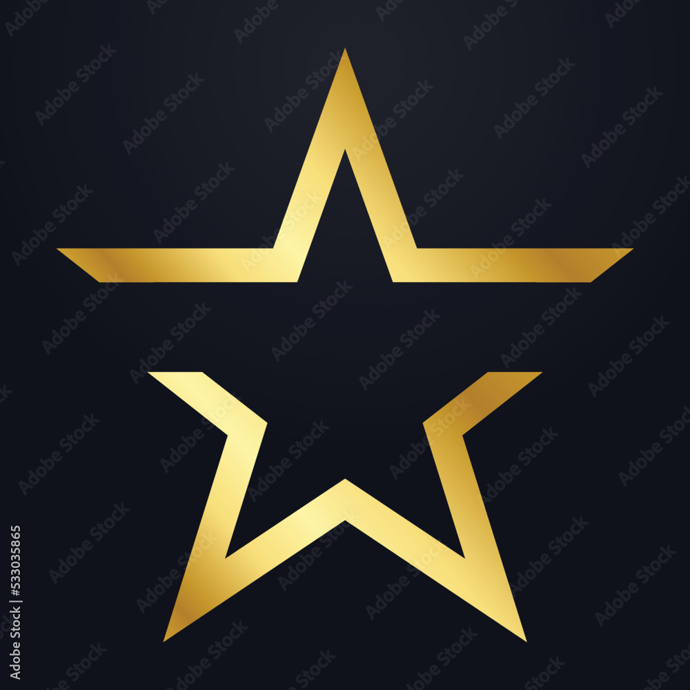 Luxury Golden star logo Symbol Vector designs template, Elegant Style ...