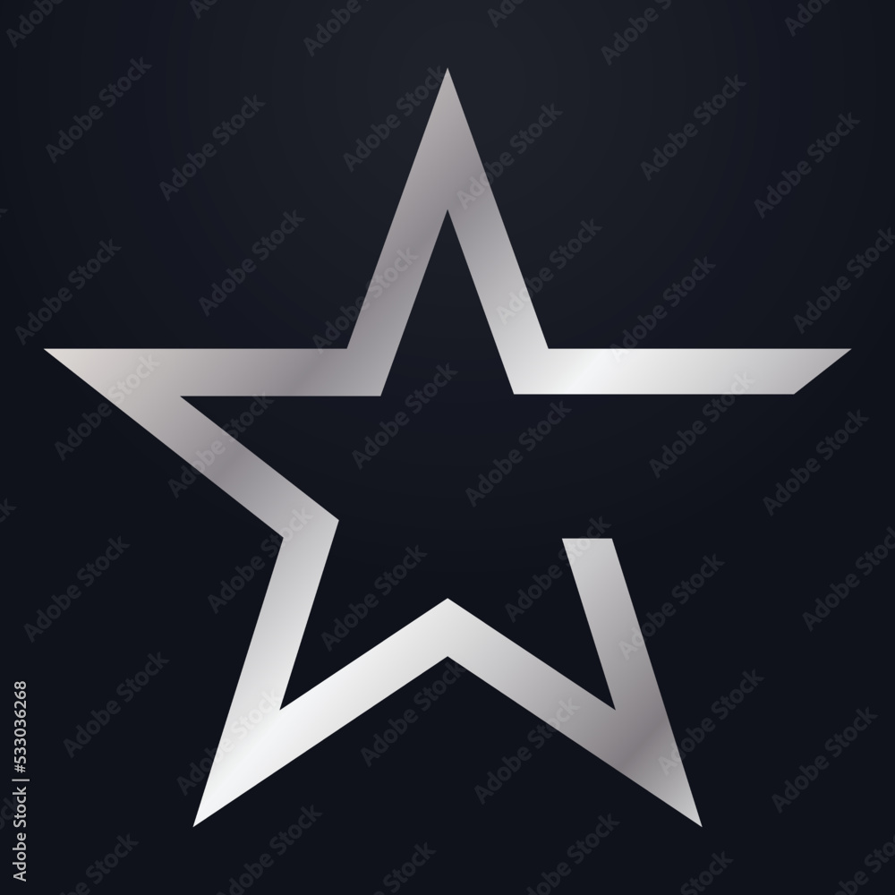 Luxury Silver star logo Symbol Vector designs template, Elegant Style ...