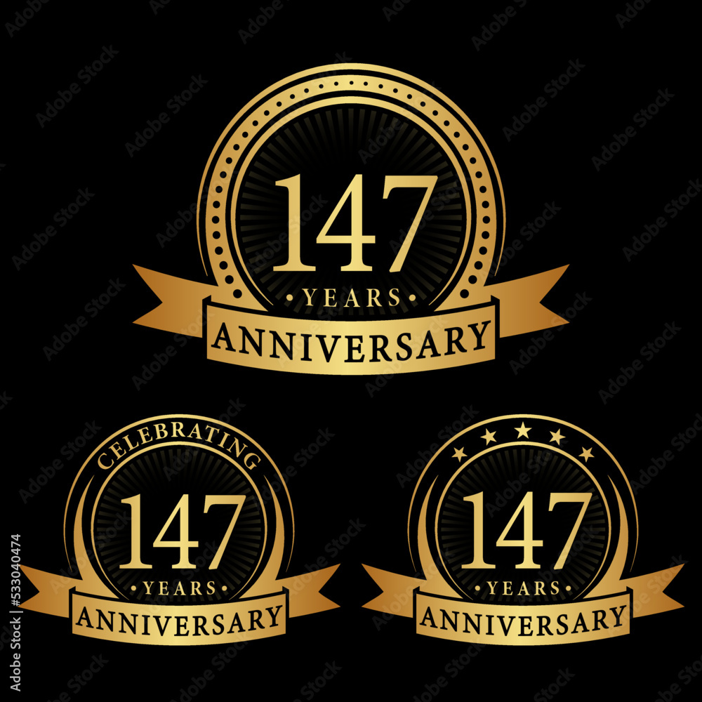 147 years anniversary logo collections. Set of 147th Anniversary ...