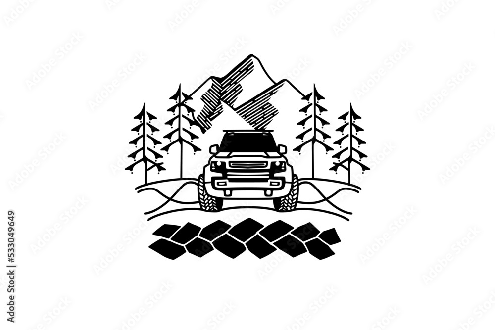 off road 4x4 xtream overland america in Silhouette Svg cut file Stock ...