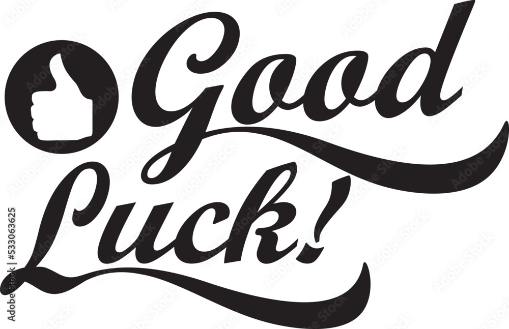 Good luck lettering. Handwritten modern calligraphy, Vector ...