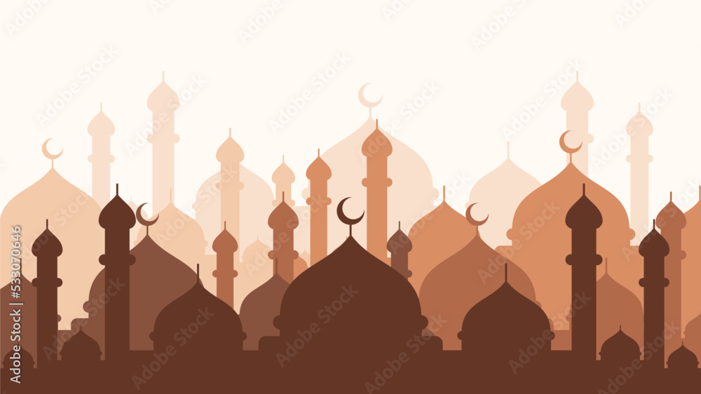 mosque background with subtle neutral color Stock Vector | Adobe Stock