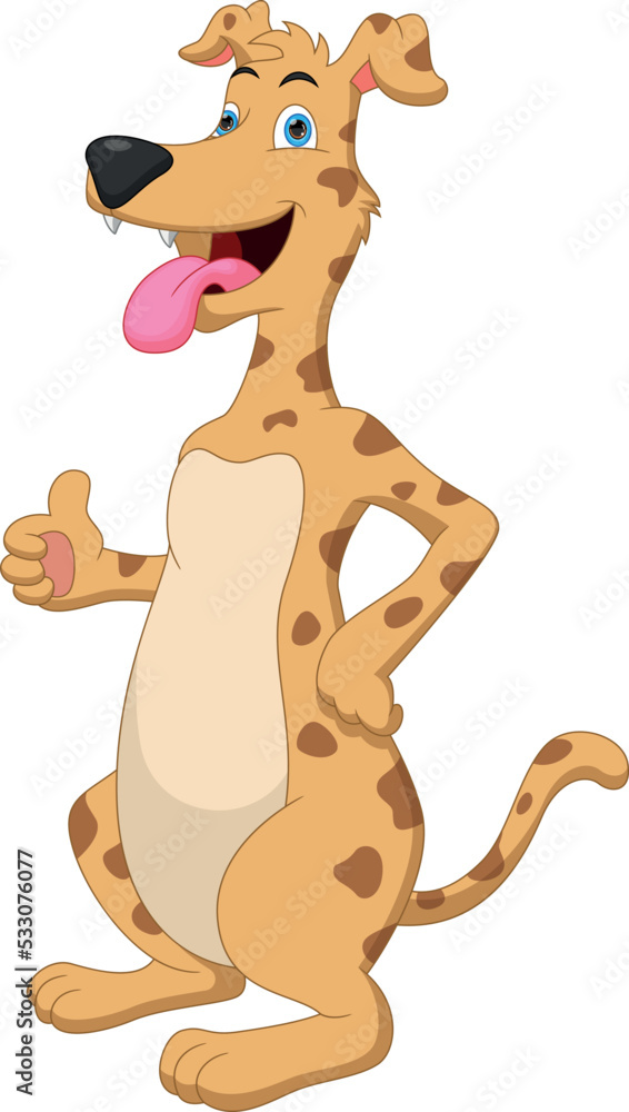 cartoon cute dog thumbs up Stock Vector | Adobe Stock