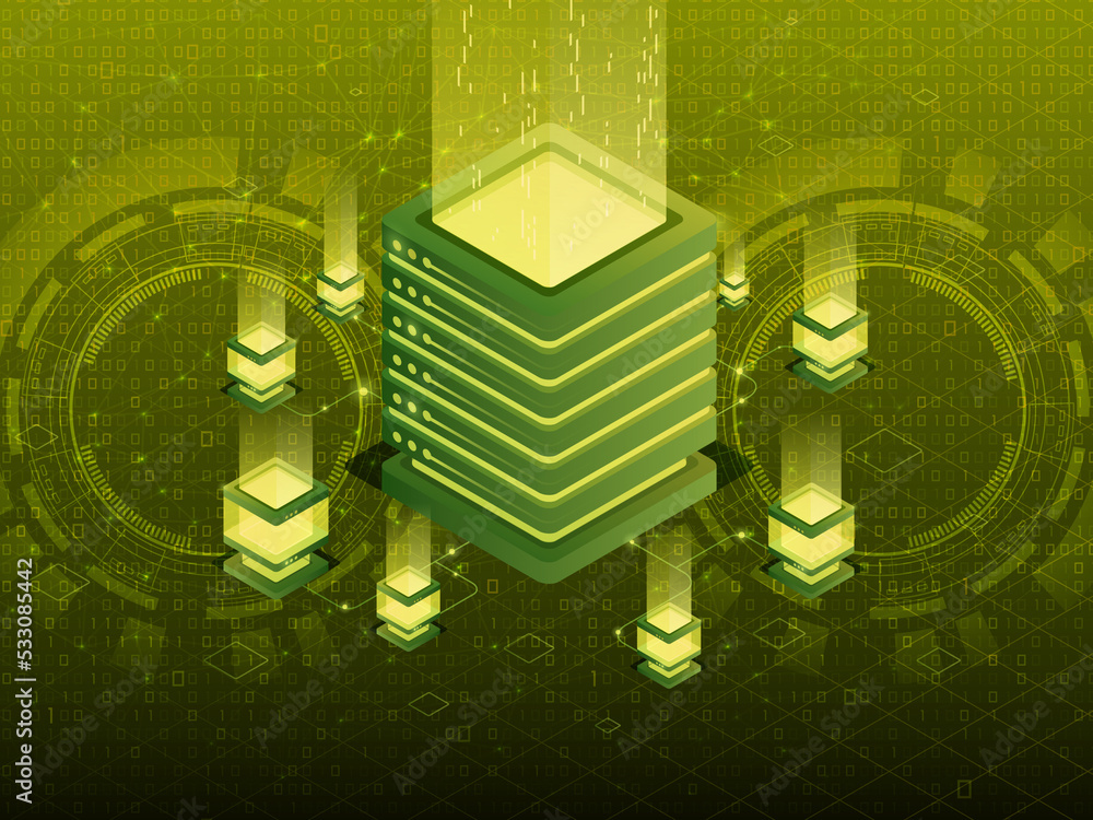 2d rendering Database storage data base digital background Stock ...