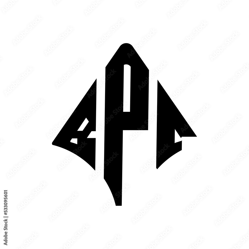 BPC letter logo design. BPC modern letter logo with black background ...