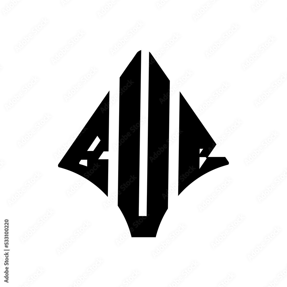 BVB letter logo design. BVB modern letter logo with black background ...