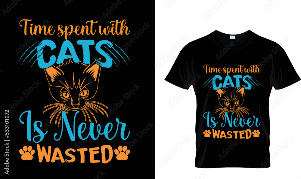 Poster Time spent with T-shirt design template. – Wall Art | UkPosters