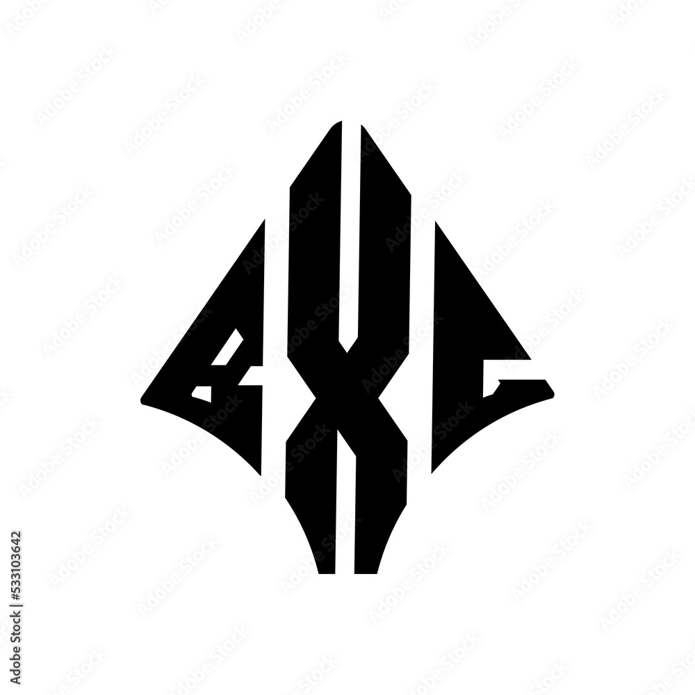 BXG letter logo design. BXG modern letter logo with black background ...