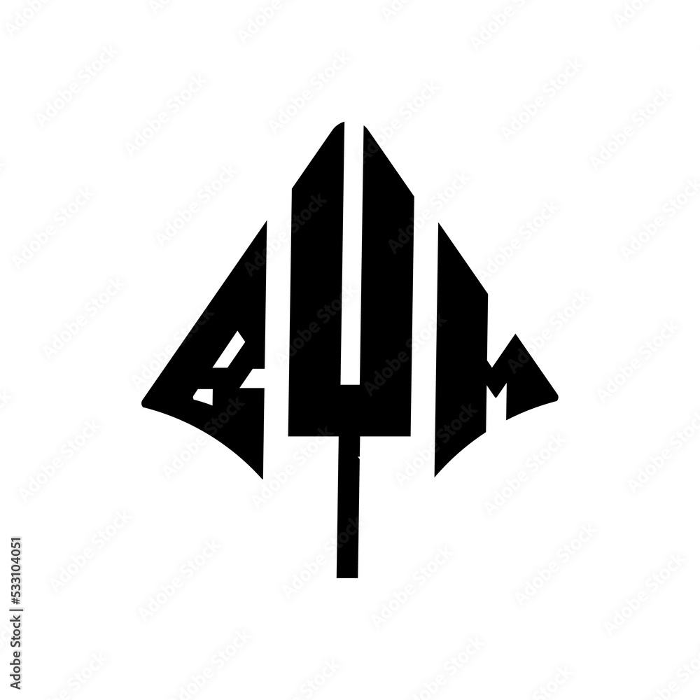 BYM letter logo design. BYM modern letter logo with black background ...