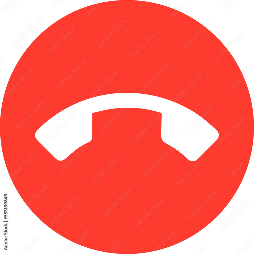 End phone call icon. Incoming call interface illustration. Stock ...