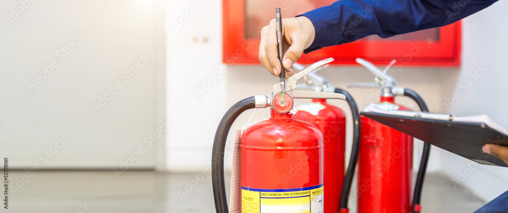 Engineer checking Industrial fire control system,Fire Alarm controller ...