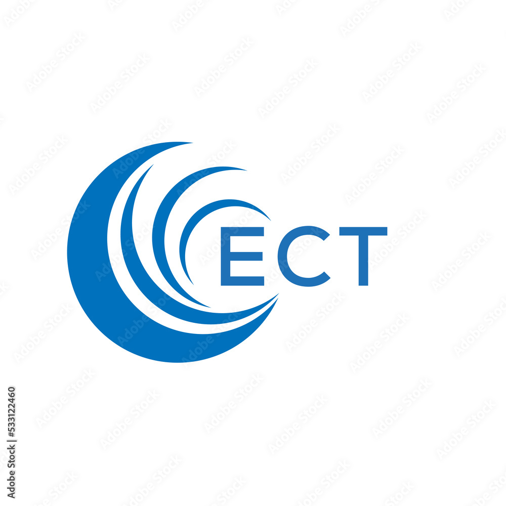 ECT letter logo. ECT best Black background vector image. ECT Monogram ...