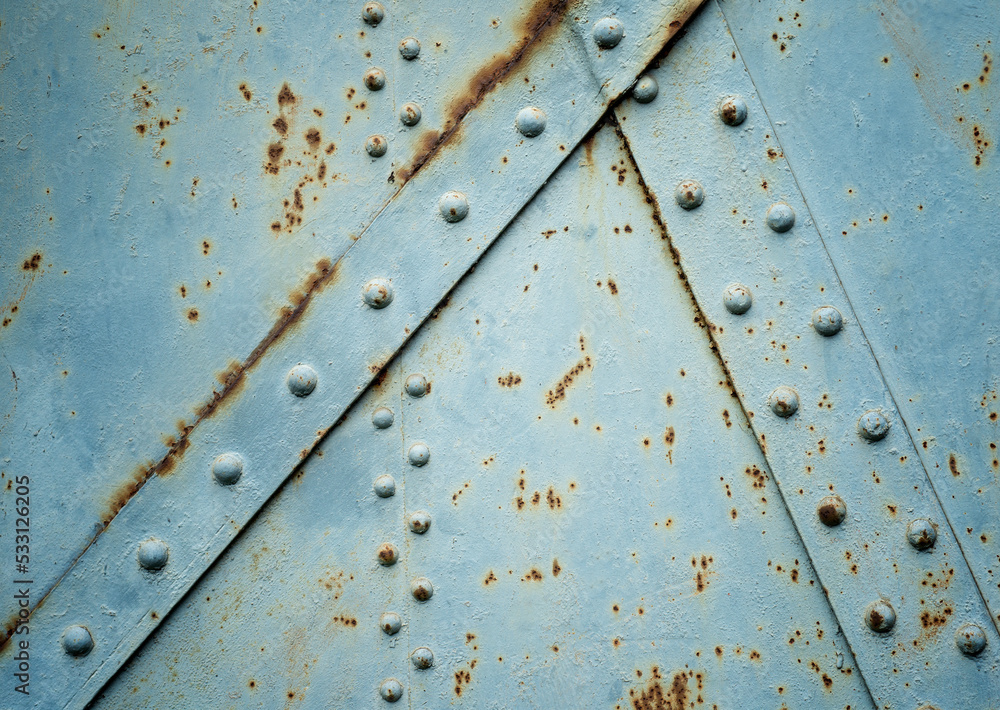 Rusty background with metal rivets Stock Photo | Adobe Stock
