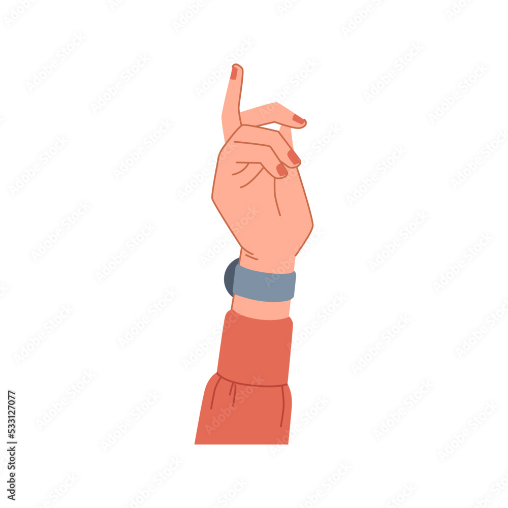 Middle finger hand gesture isolated vector flat cartoon illustration ...
