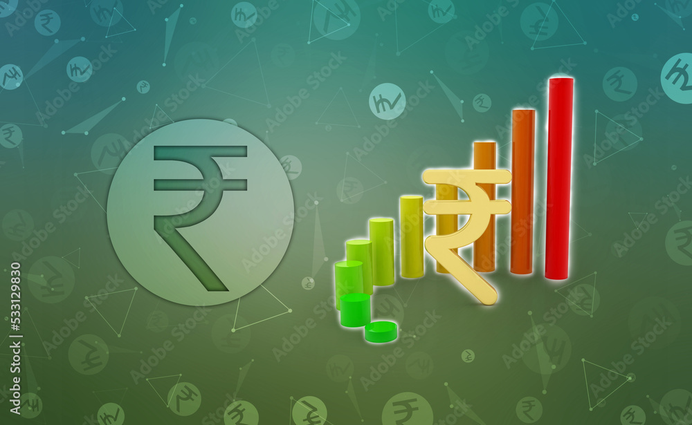 Indian rupee background, Stock market background with Indian rupee ...