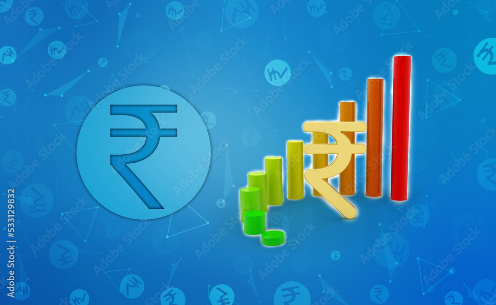 Indian rupee background, Stock market background with Indian rupee symbol, India Finance ...