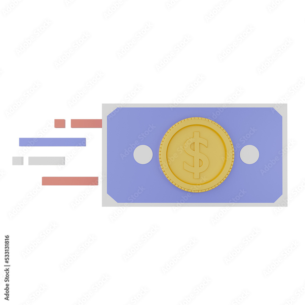 Credit card Money and coin 3d render symbol vector icon set. Credit ...