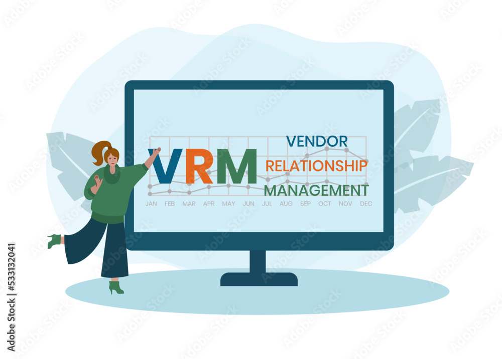 VRM - Vendor Relationship Management. business concept background ...