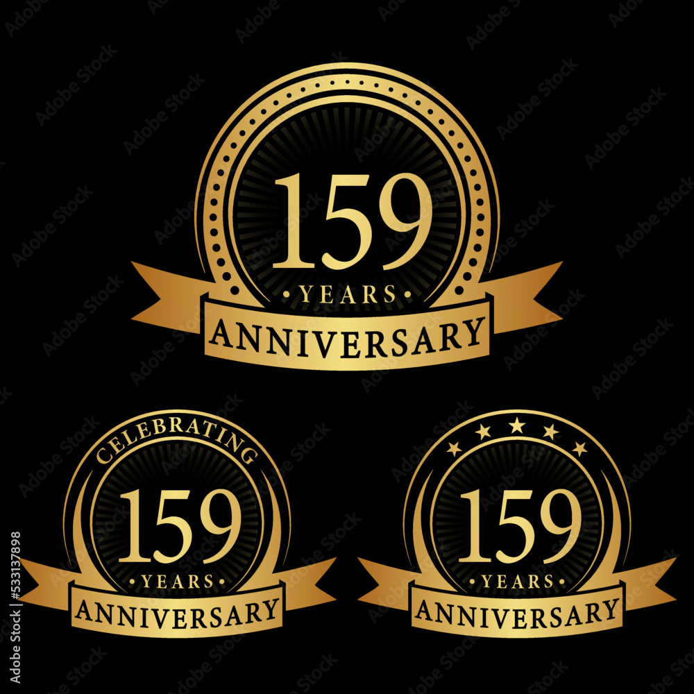 159 years anniversary logo collections. Set of 159th Anniversary ...