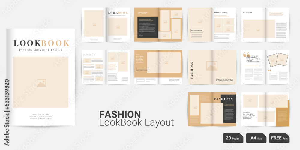 Minimal Fashion Lookbook Look Book Layout Lookbook Brochure Layout ...