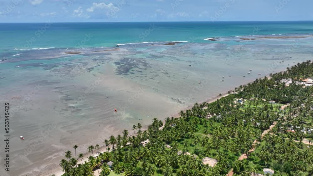 Maritime Patacho Beach At Sao Miguel Dos Milagres Alagoas Brazil. Beach ...